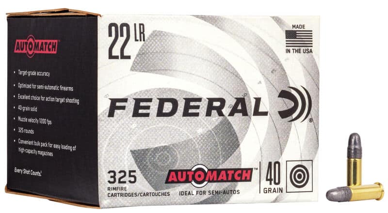 Federal Rimfire Ammo AutoMatch .22 LR (325 Rounds) | Bruno Shooters Supply